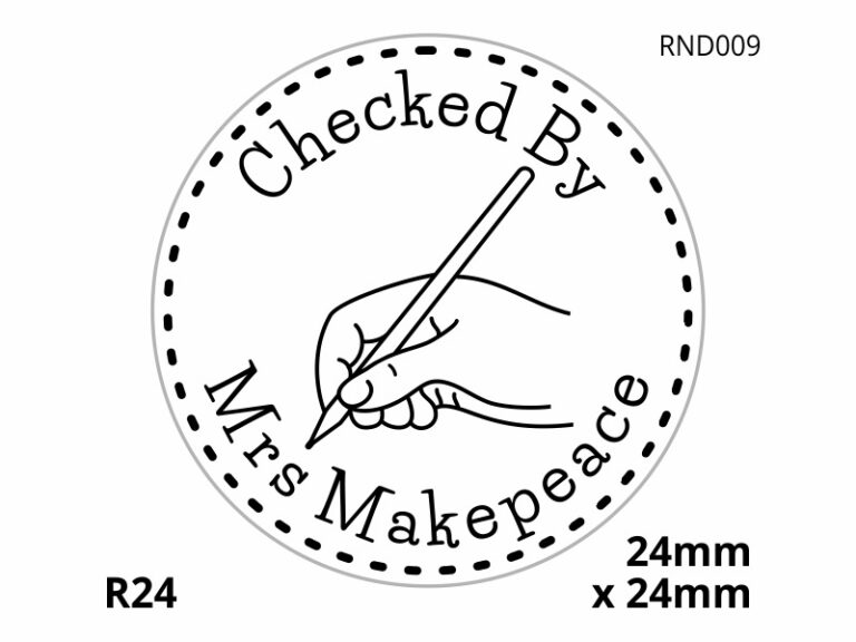 Checked By Teacher Stamp Custom Stamp R24 - Stamps Plus