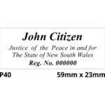 Justice of the Peace Stamp NSW P60 - Stamps Plus